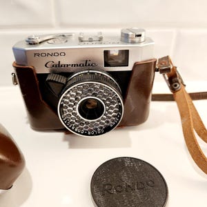 1960s Rondo Colormatic Camera With Original Brown Leather Case, Case ...
