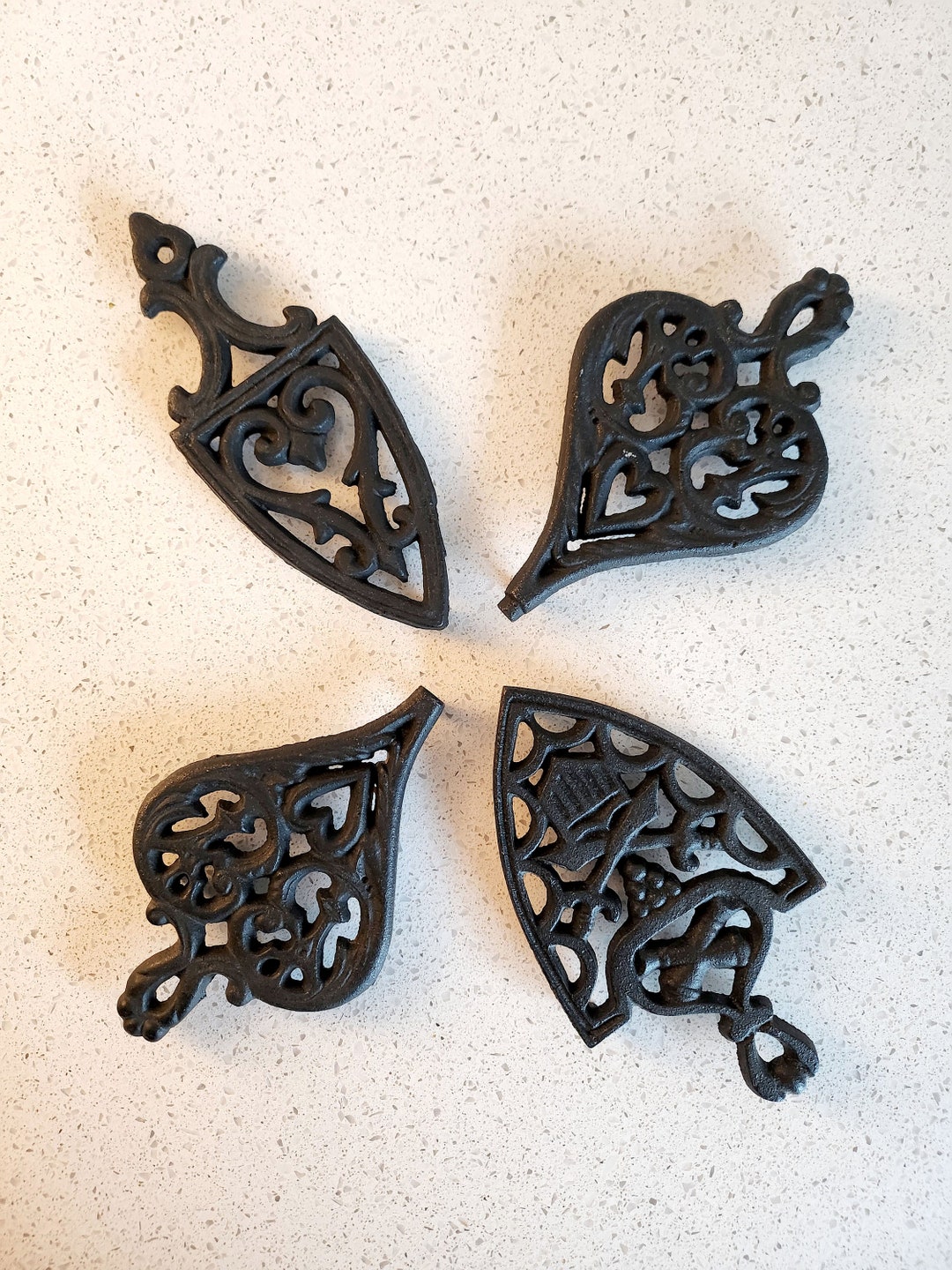 Miniature Cast Iron Trivet, You Choose, Four Styles of Vintage ...