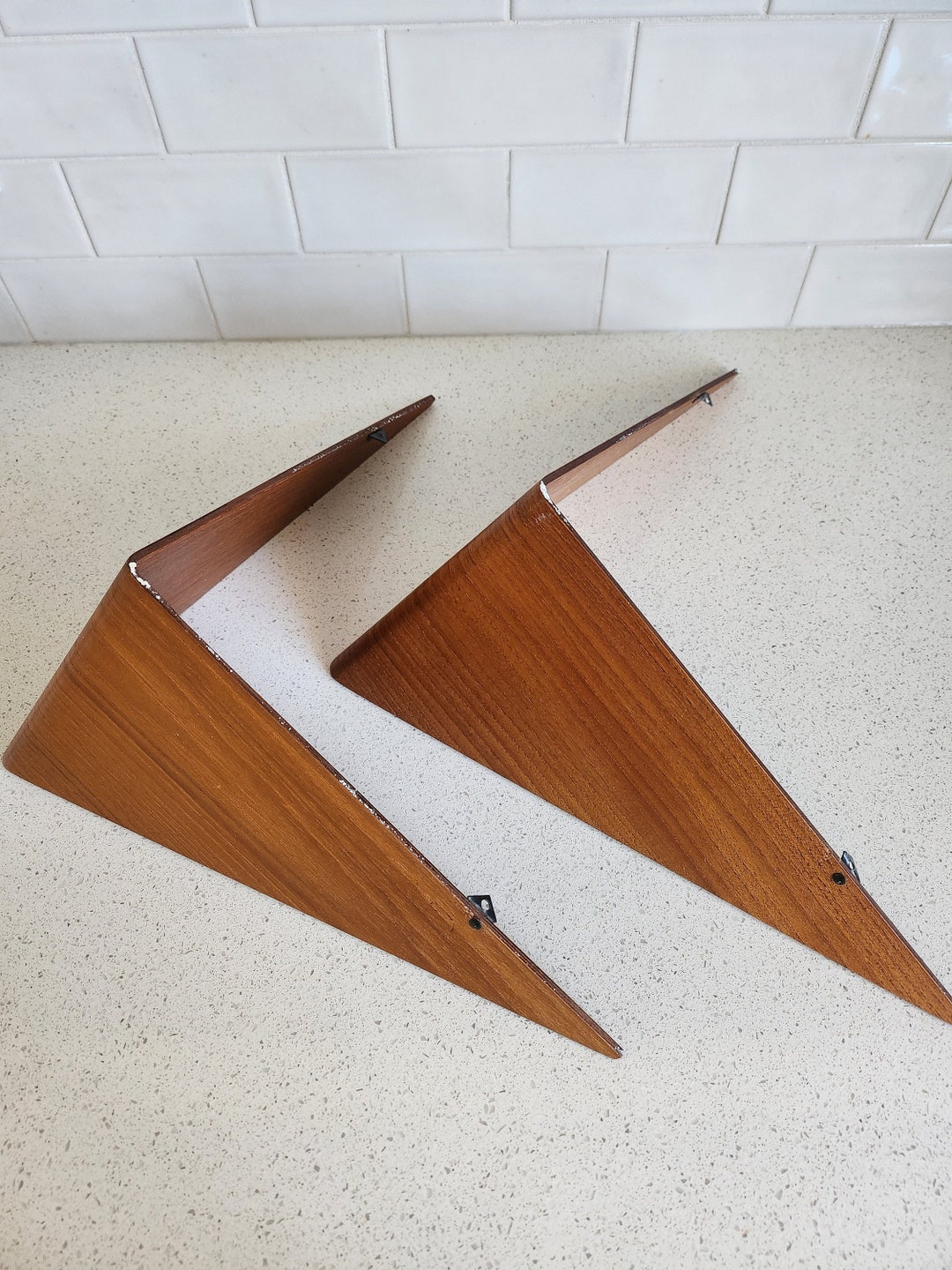 MCM Teak Butterfly Shelves, Poul Cadovius for Cado Denmark, Pair of ...