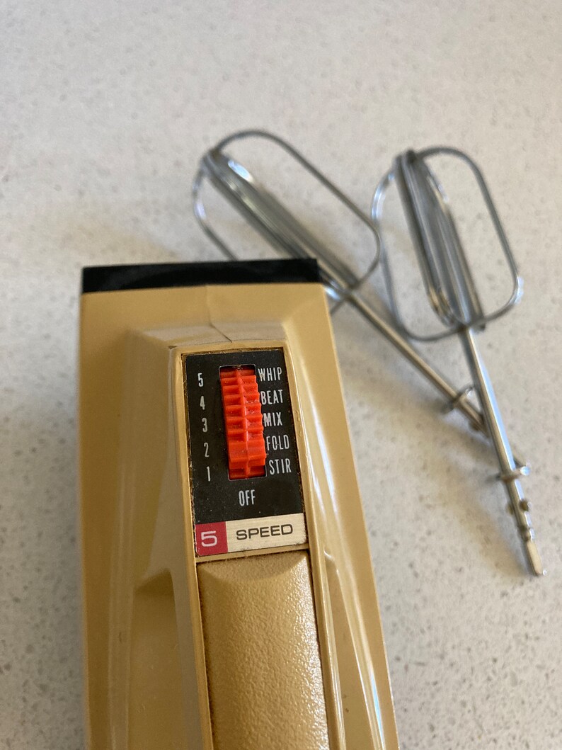 1980s Vintage Philips Hand Mixer, Electric 5 Speed Mixer, Retro ...