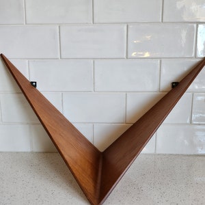 MCM Teak Butterfly Shelves, Poul Cadovius for Cado Denmark, Pair of ...