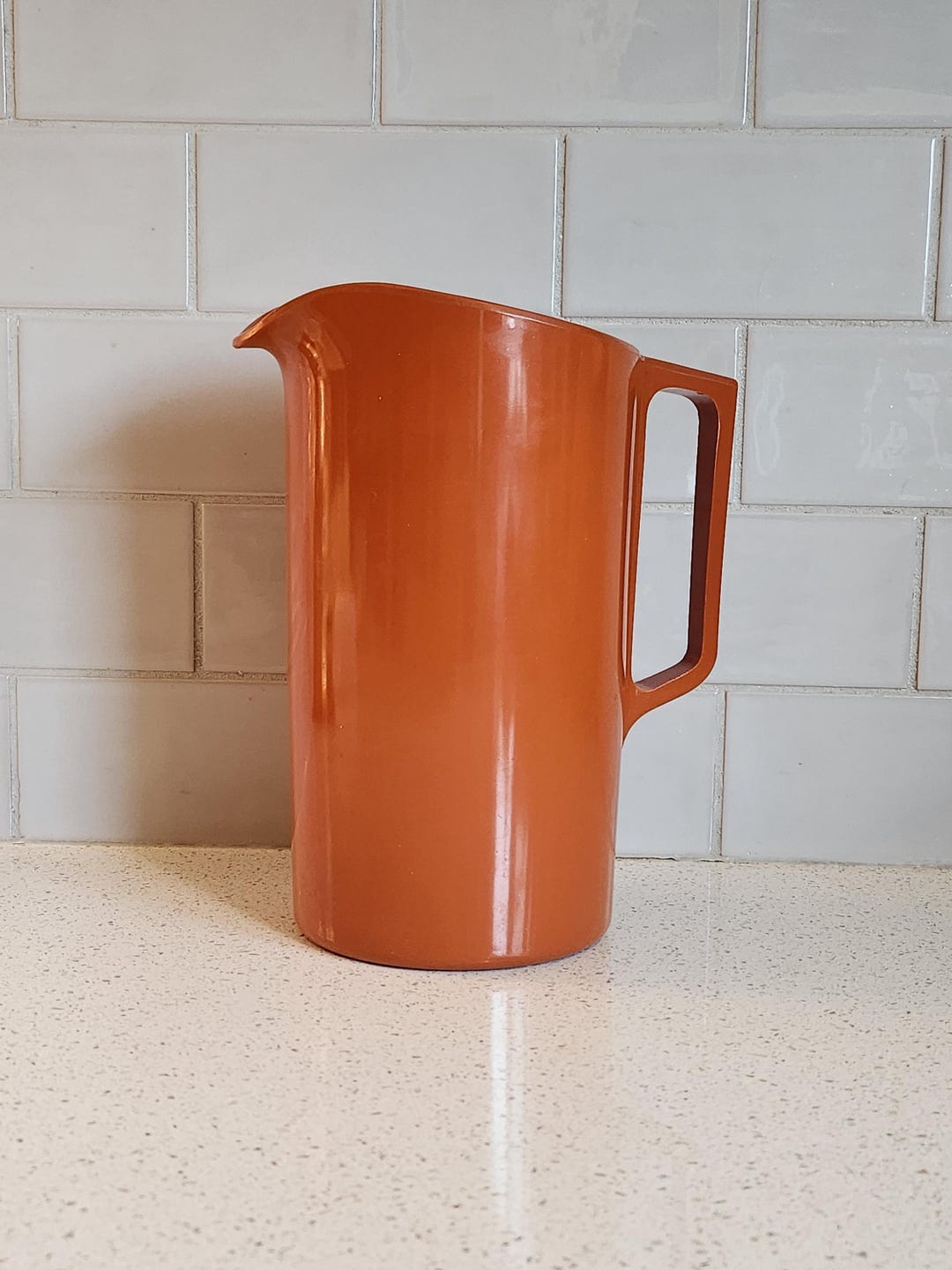 1960s Melamine Pitcher, Melmac, Canada, Burnt Orange, 7.75in High, Mcm ...
