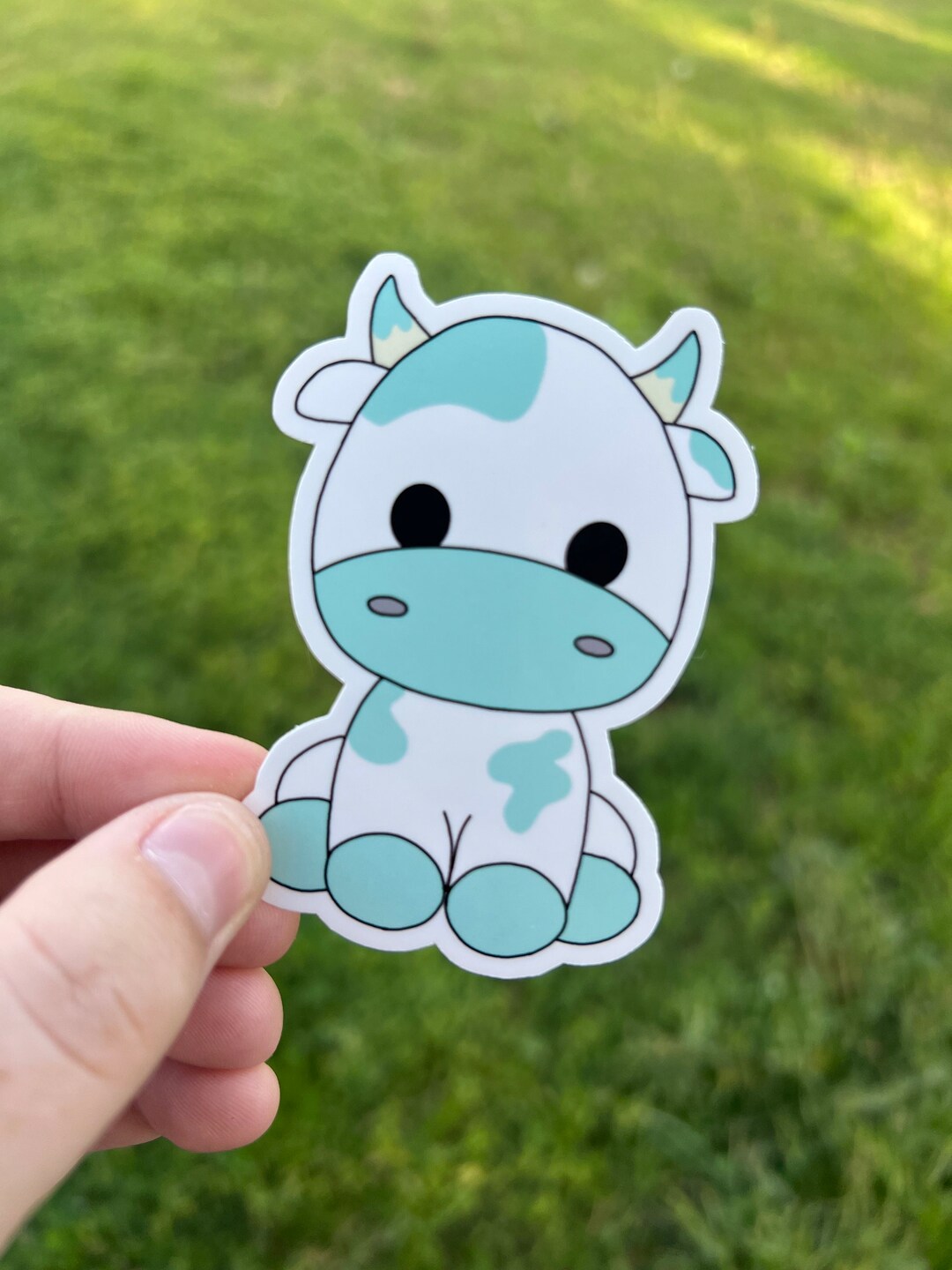 Vinyl Sticker 3" | Cartoon Cow | Cute Cow | Laptop Sticker - Etsy