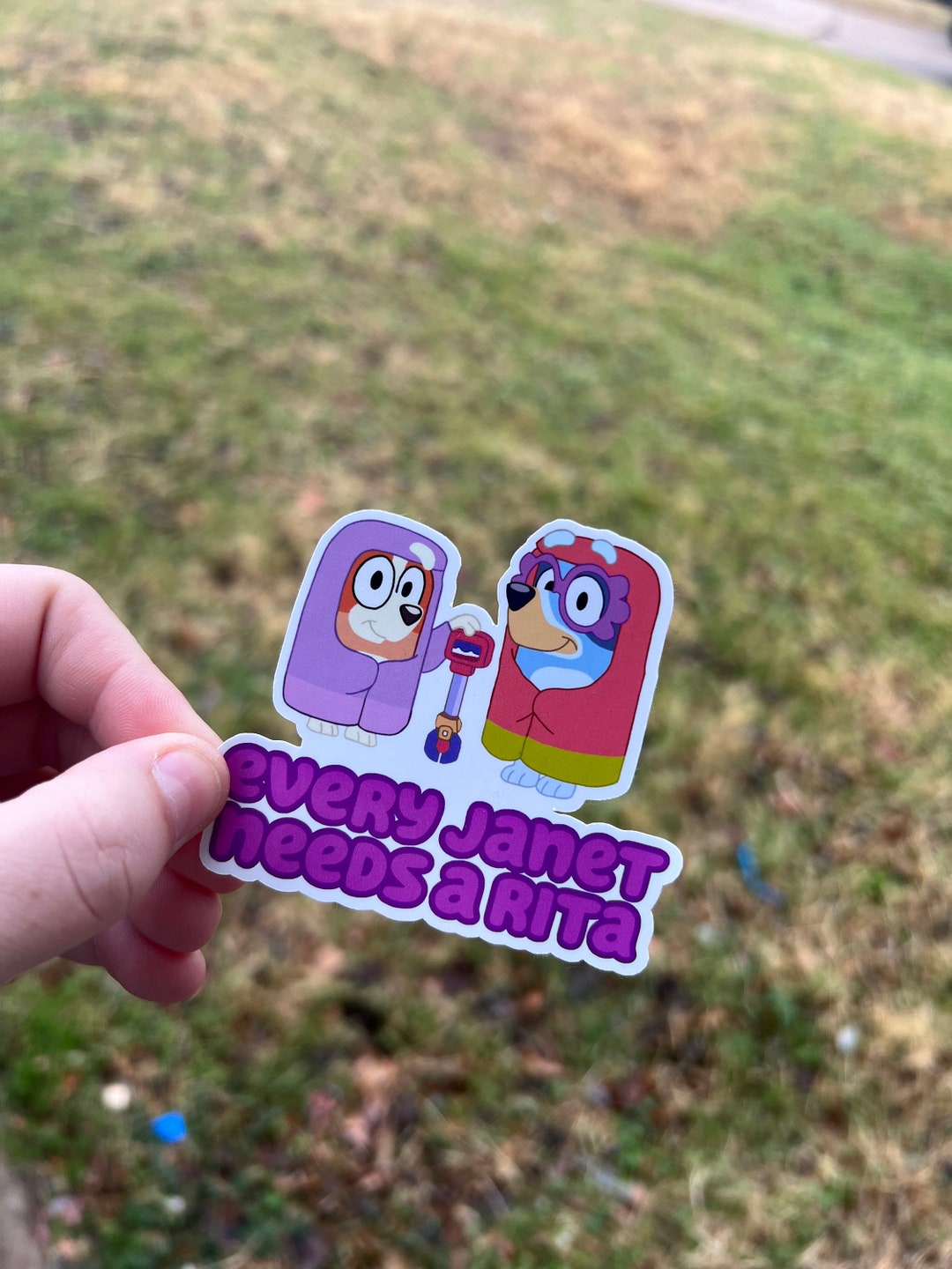 Vinyl Sticker 3” | Bluey | Every Janet Needs a Rita | Laptop Sticker - Etsy