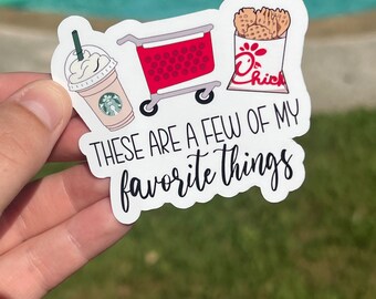 These Are A Few of My Favorite Things Sticker, Disney Sticker Decal - Etsy