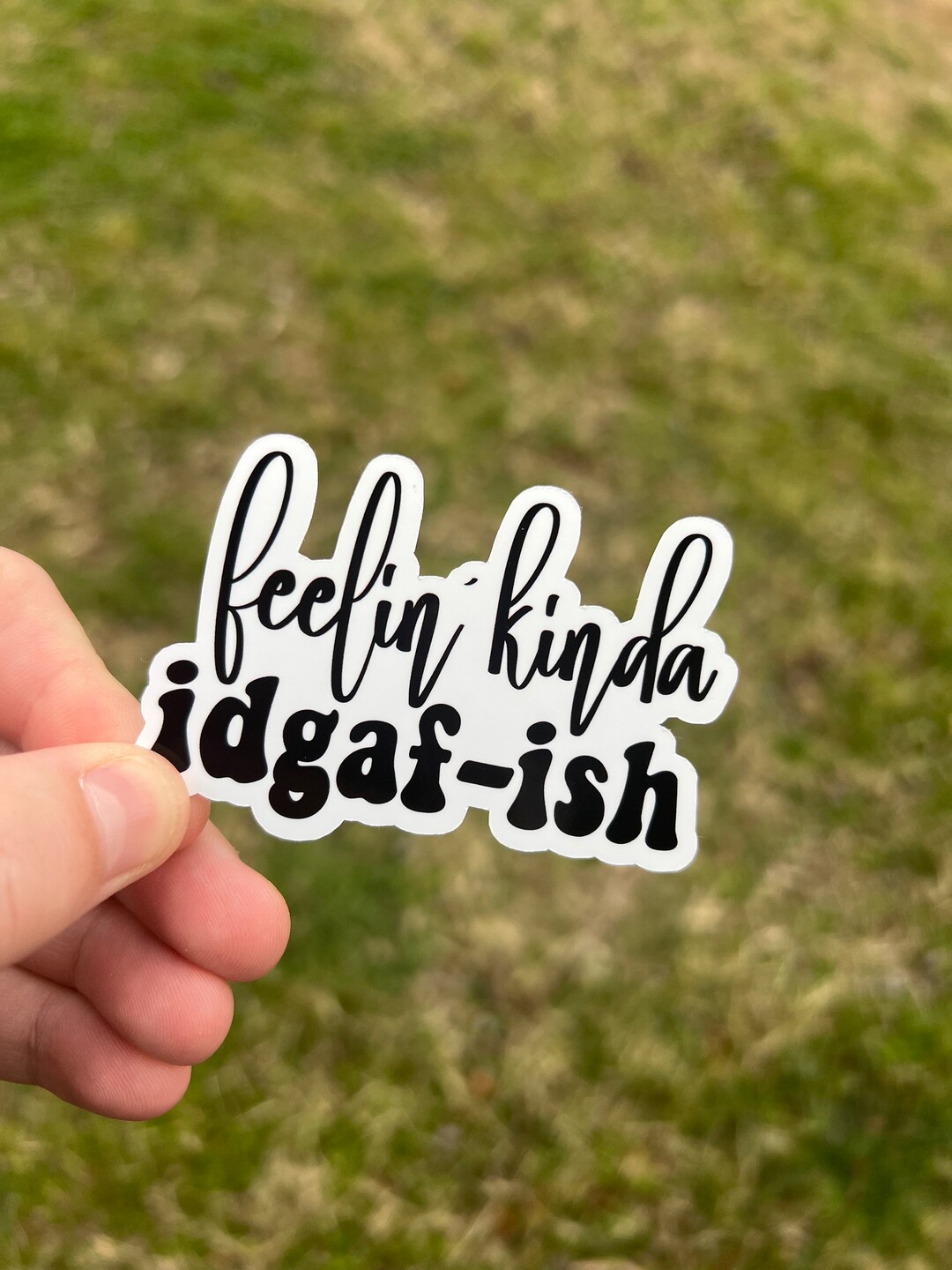 Vinyl Sticker 3 Feelin' Kinda Idgaf-ish Funny Sticker Laptop Sticker - Etsy