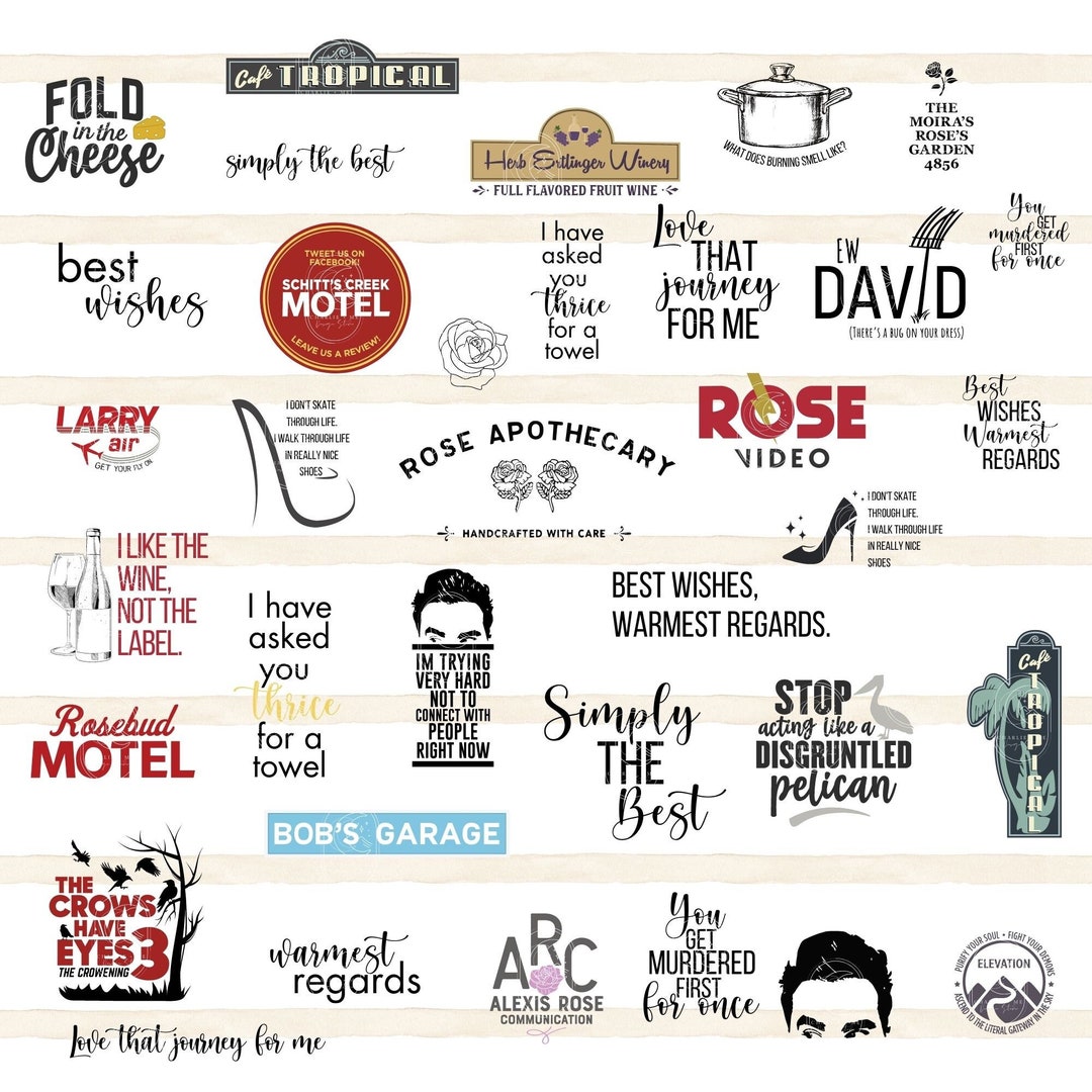 Schitts Creek Bundle SVG, Schitts Creek SVG for Circuit, Schitts Creek ...