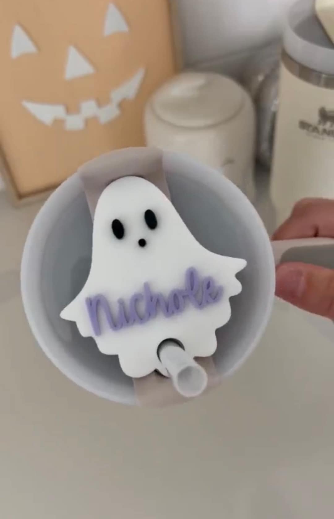 Stanley Nameplate- Personalized Stanley Topper- Ghost Stanley Nameplate ...