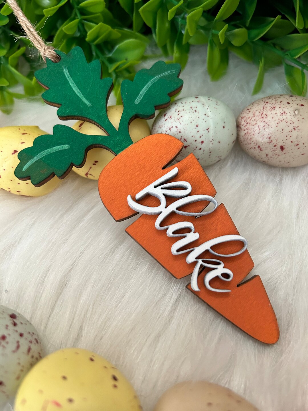 Easter Basket Name Tags/ Wooden Carrot Name Tags/ Wooden Name Labels ...
