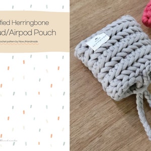CROCHET PATTERN, Video Tutorial, Modified Herringbone Airpod/earbud ...