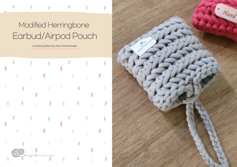 CROCHET PATTERN, Video Tutorial, Modified Herringbone Airpod/earbud ...