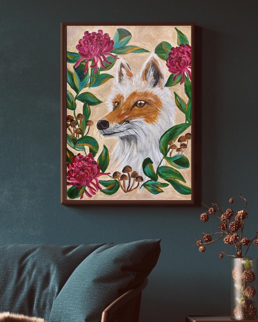 Artemis the Fox: Woodland Animal Portrait, Witchy - Etsy