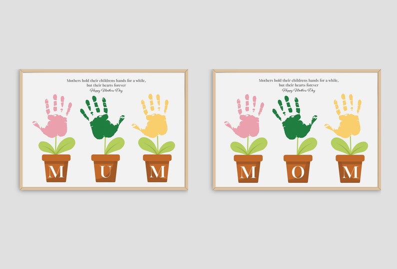 Handprint Art for Mother's Day | Easy DIY From Kids | Crafts for ...