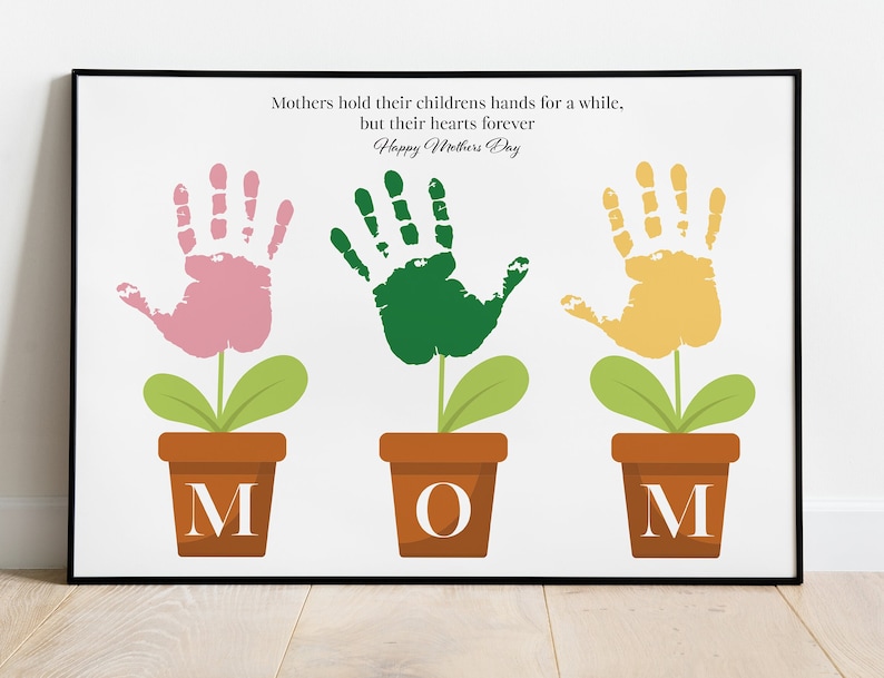 Handprint Art for Mother's Day | Easy DIY From Kids | Crafts for ...