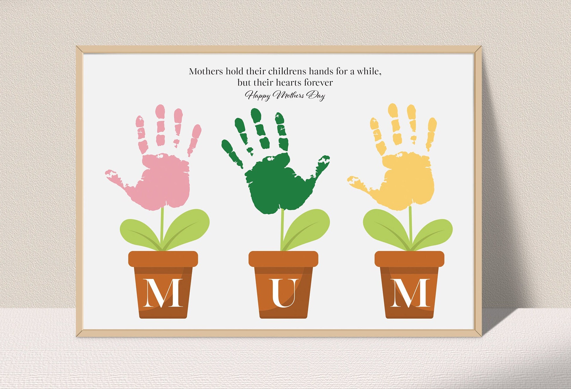 Handprint Art for Mother's Day Easy DIY From Kids Crafts for Toddlers ...