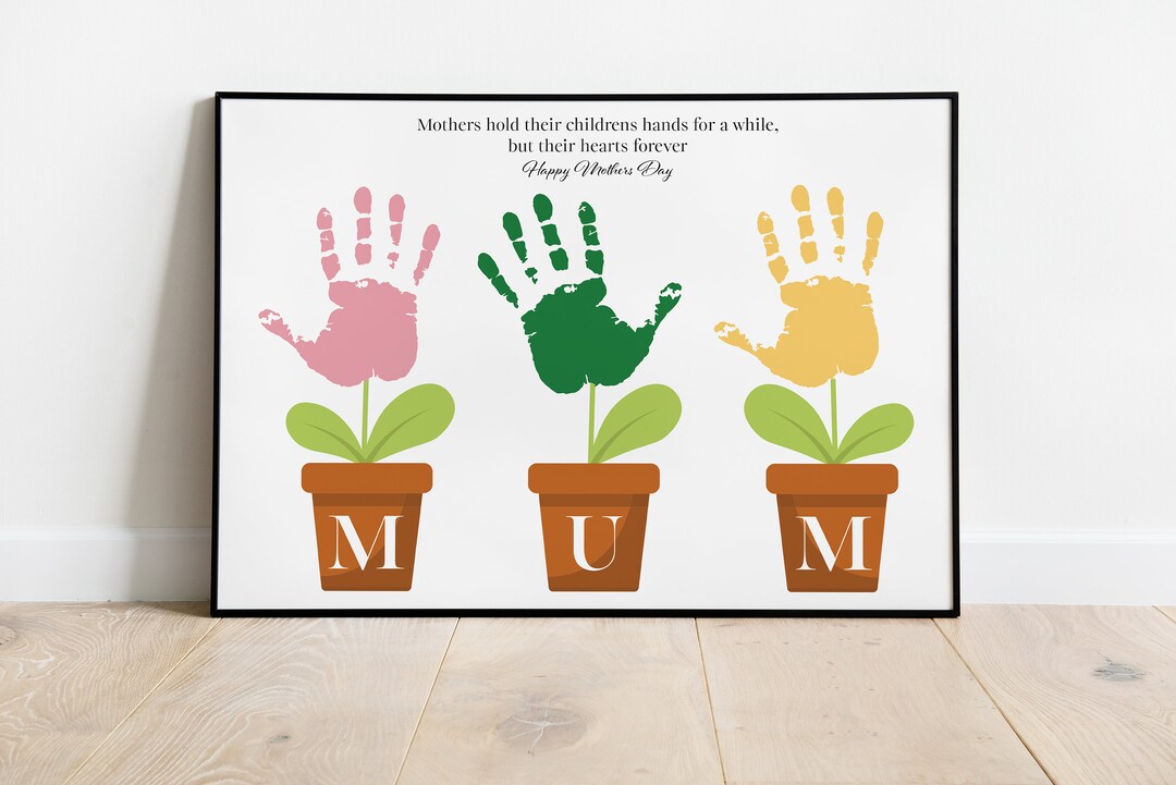 Handprint Art for Mother's Day Easy DIY From Kids Crafts for Toddlers ...
