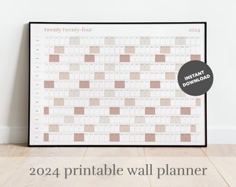 2024 Full-year Green Wall Planner. Available in A0, A1, A2, A3, and A4 ...