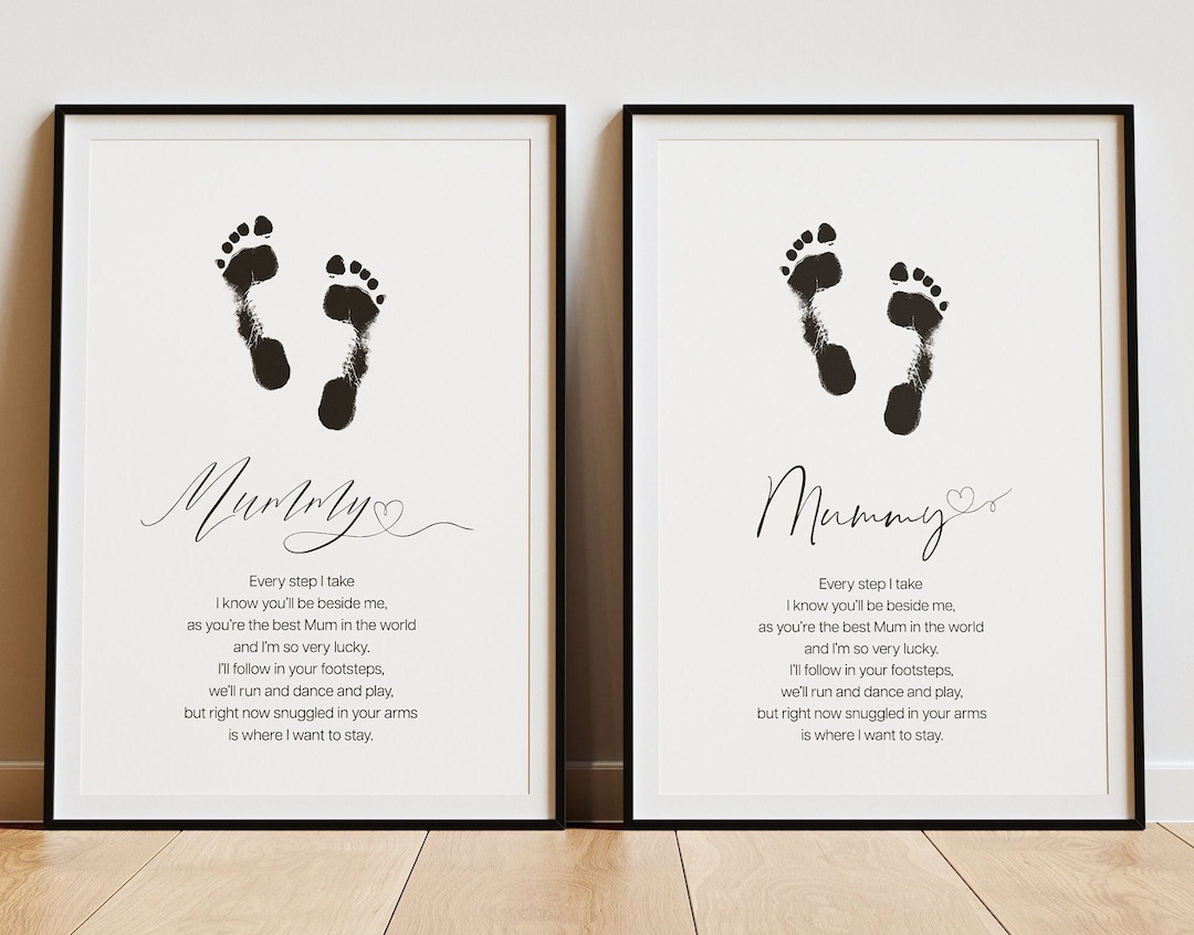 Mother's Day Footprint Art: Poem Keepsake Gift (digital Download) - Etsy