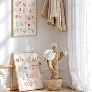 Kids Alphabet & Number 2 Set Educational Printable | ABC Poster ...