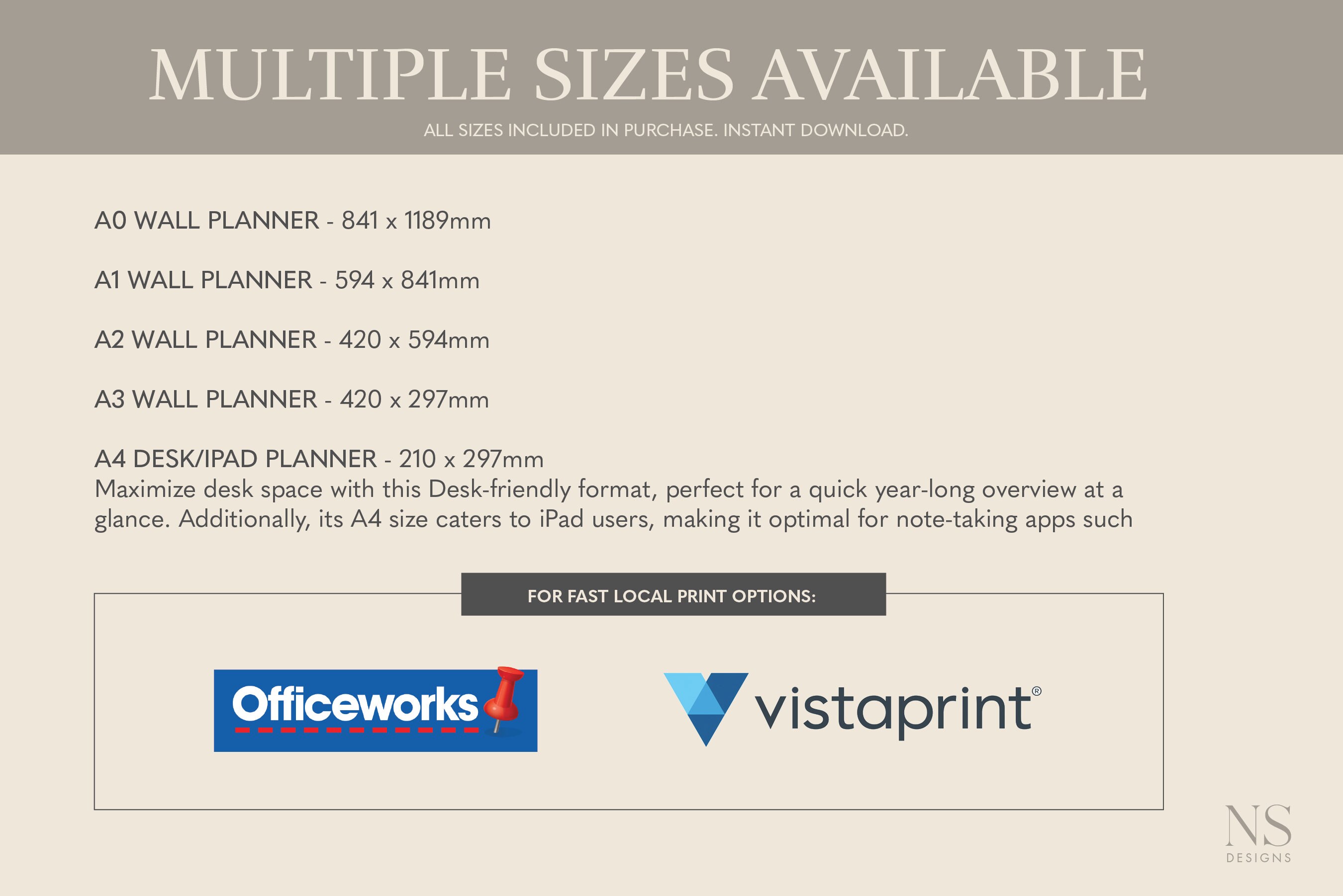 2024 Full-year Colour Wall Planner. Available in A0, A1, A2, A3, and A4 ...