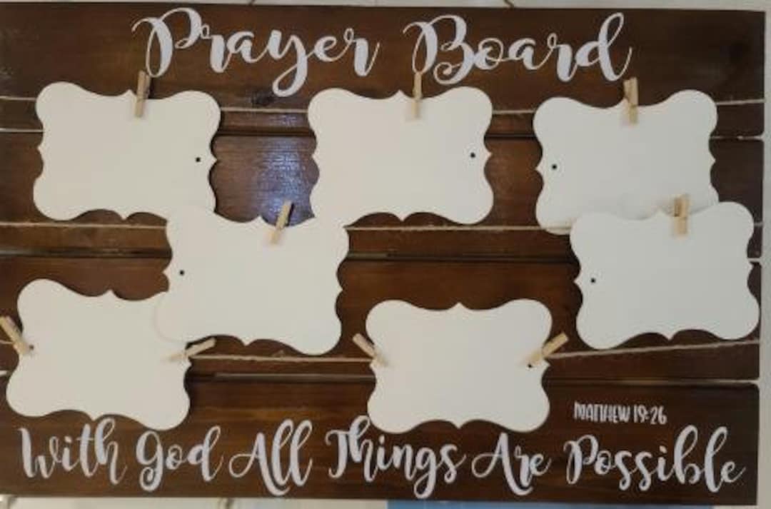 Prayer Request Board, Wood Board, Christian, Biblical Prayer ...