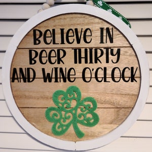 Beer Thirty and Wine O'clock: Funny Various Size Wood Signs, Indoor ...