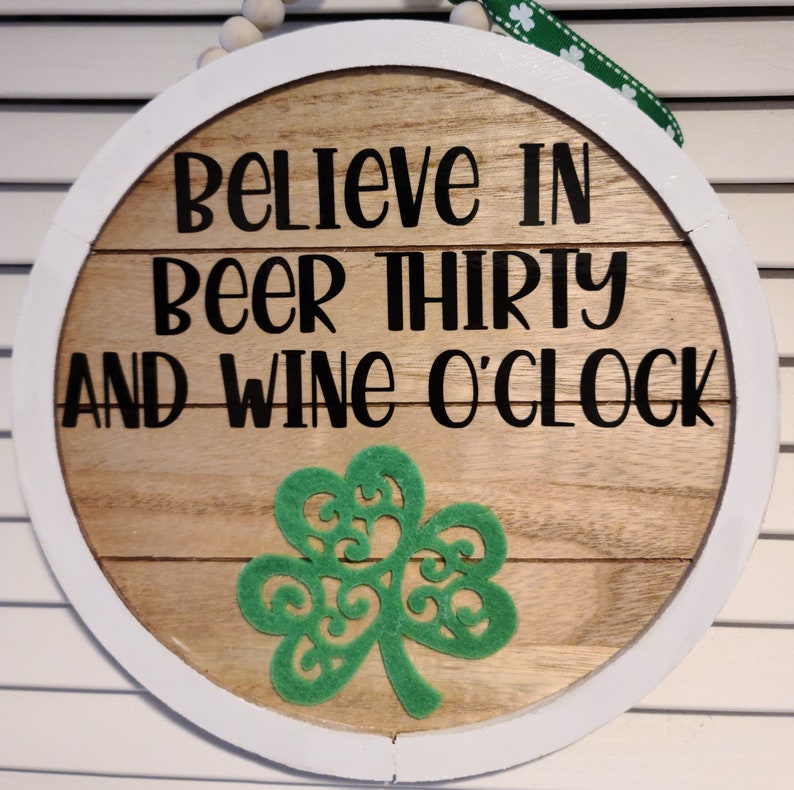 Beer Thirty and Wine O'clock: Funny Various Size Wood Signs, Indoor ...