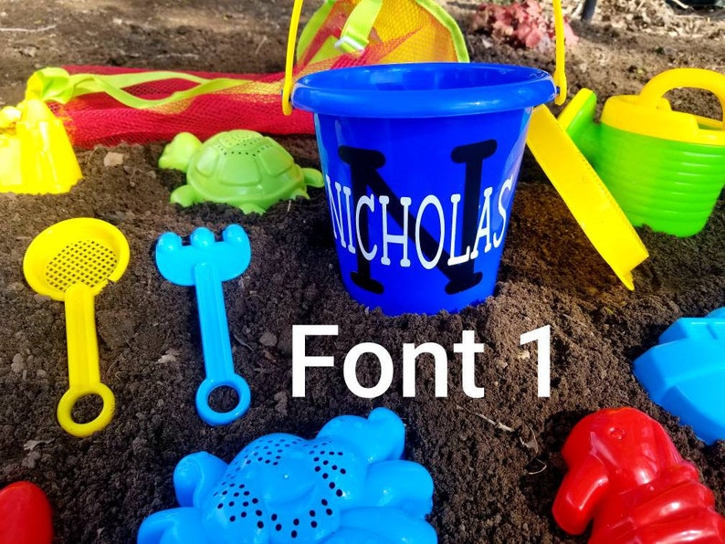 Personalized Sand Bucket, Personalized Beach Toys, Sandcastle Toys ...