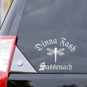 Outlander Decal, Outlander Car Decal, Dinna Fash, Outlander Sticker ...