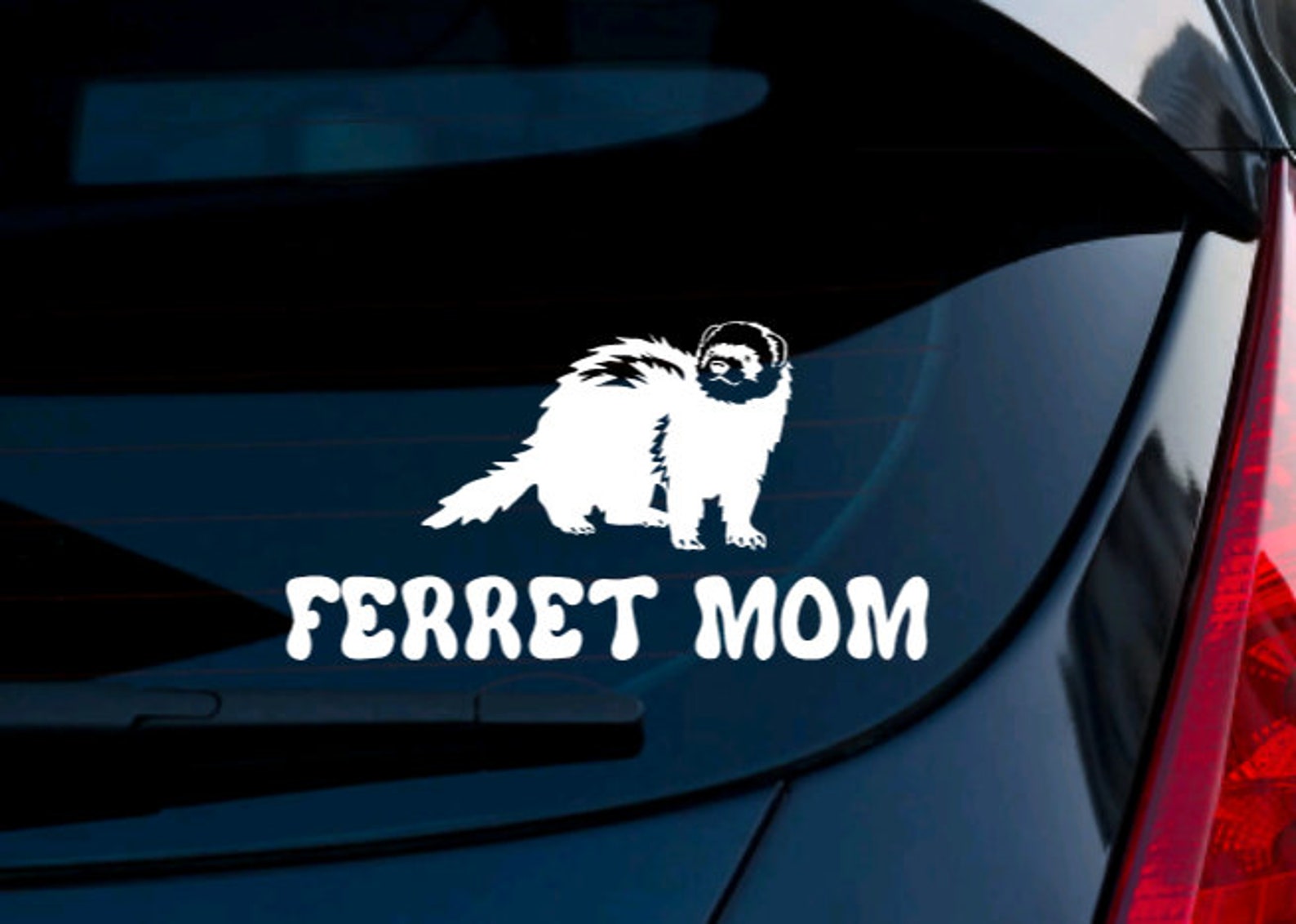 Ferret Decal, Ferret Vinyl Decal, Ferret Mom, Ferret Car Sticker, Car ...