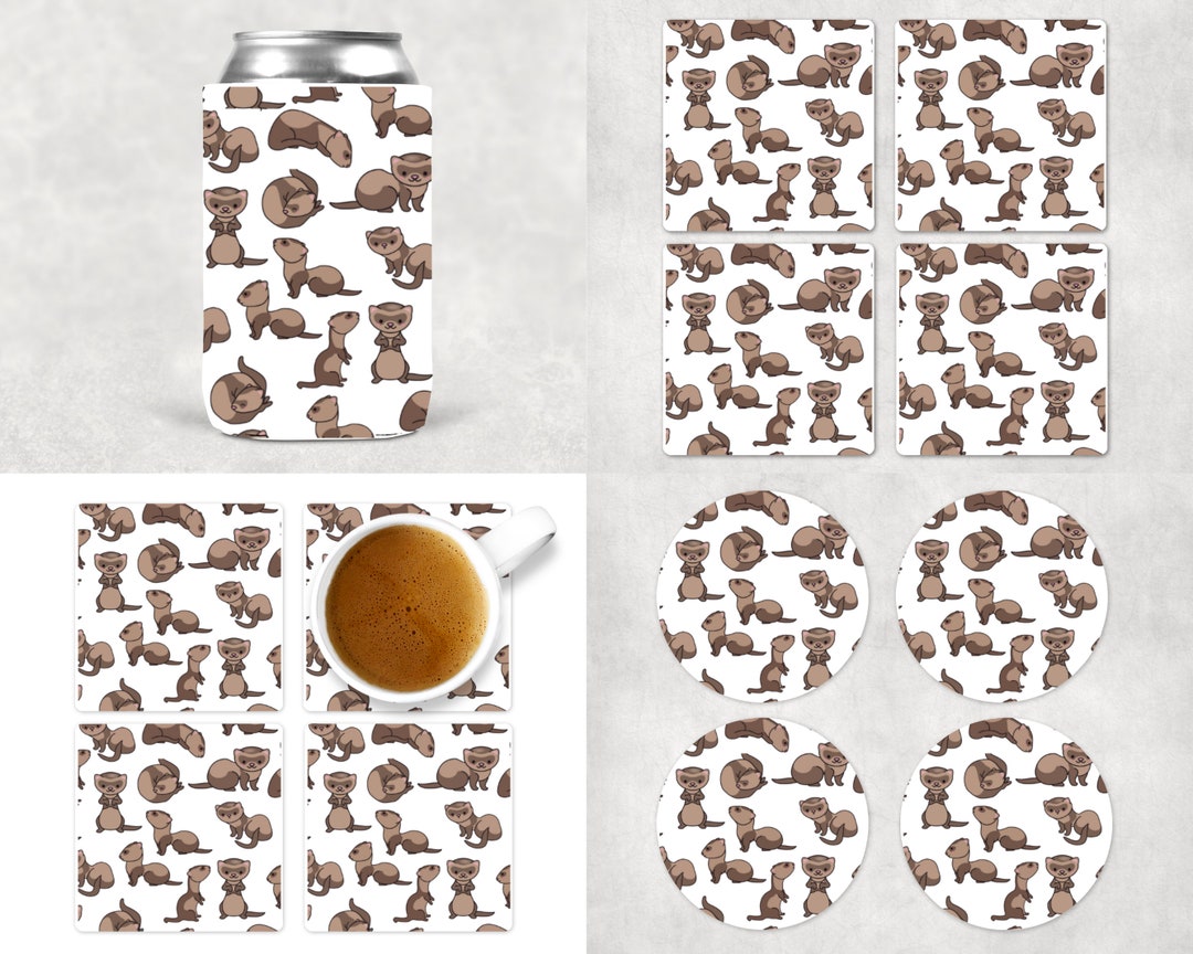 Ferret Can Cooler, Ferret Drink Coaster, Ferret Can Holder, Ferret ...