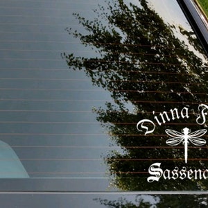 Outlander Decal, Outlander Car Decal, Dinna Fash, Outlander Sticker ...