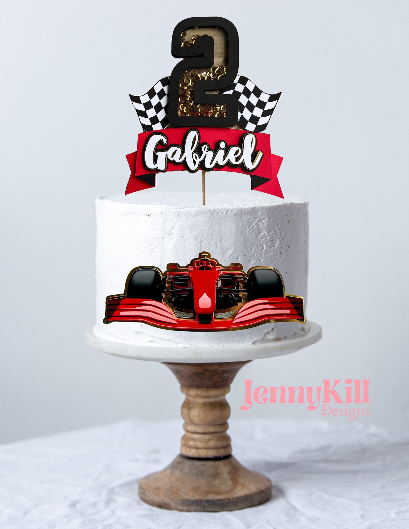 Two Fast . Race Car Inspired Cake Topper . Race Car Theme Party . Speed ...