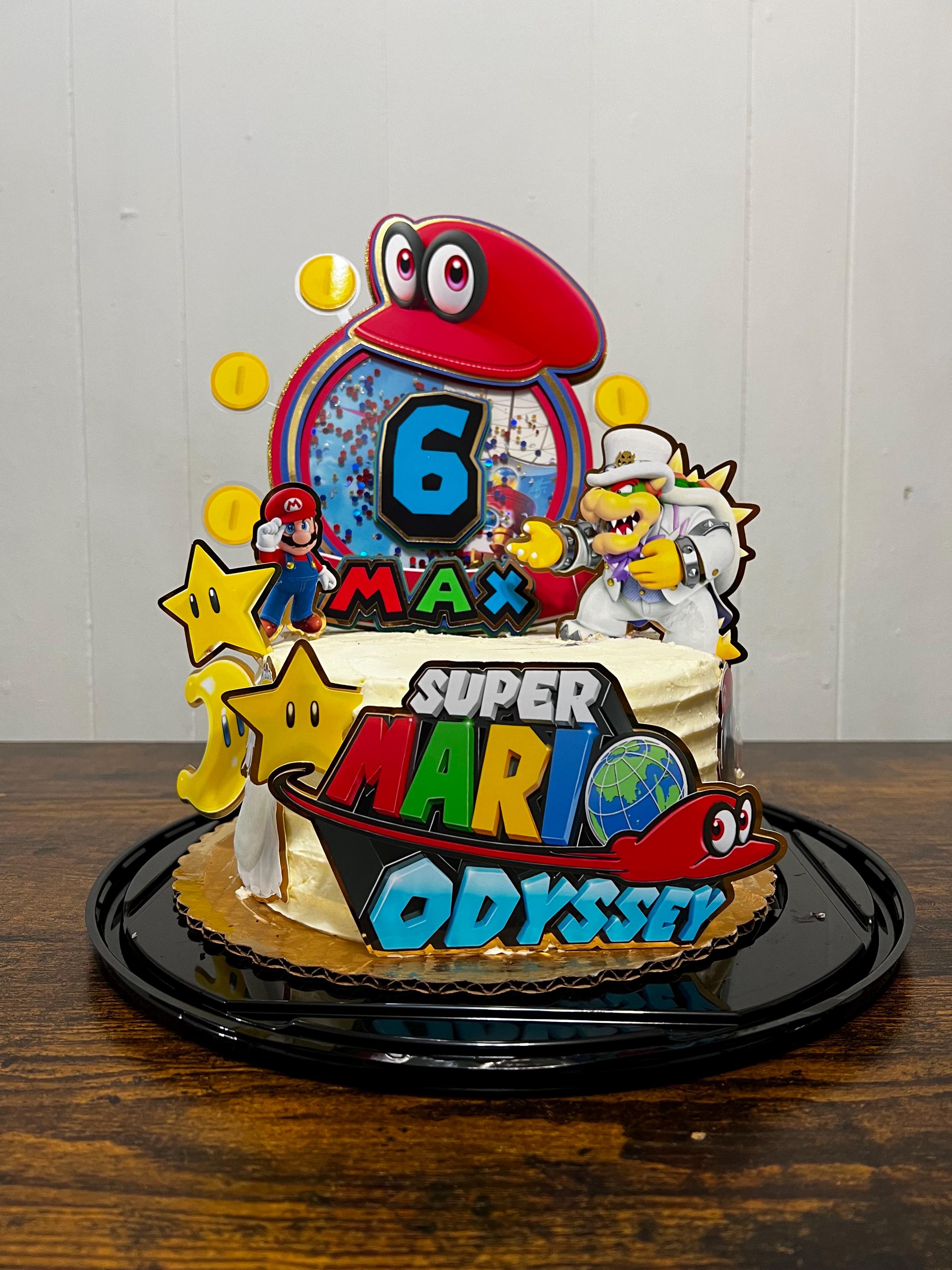 Super Mario Odyssey Cake Topper Set - Shaker, Character Party Decor ...