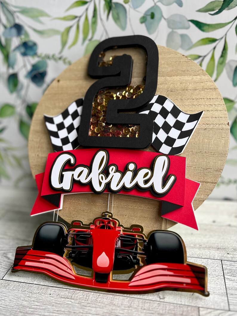 Two Fast . Race Car Inspired Cake Topper . Race Car Theme Party . Speed ...