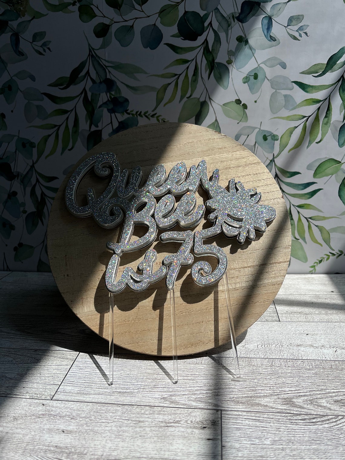 Cake Topper . Queen Bee is . Birthday . Bee Theme . Silver . Gold Theme ...