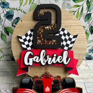 Two Fast . Race Car Inspired Cake Topper . Race Car Theme Party . Speed ...