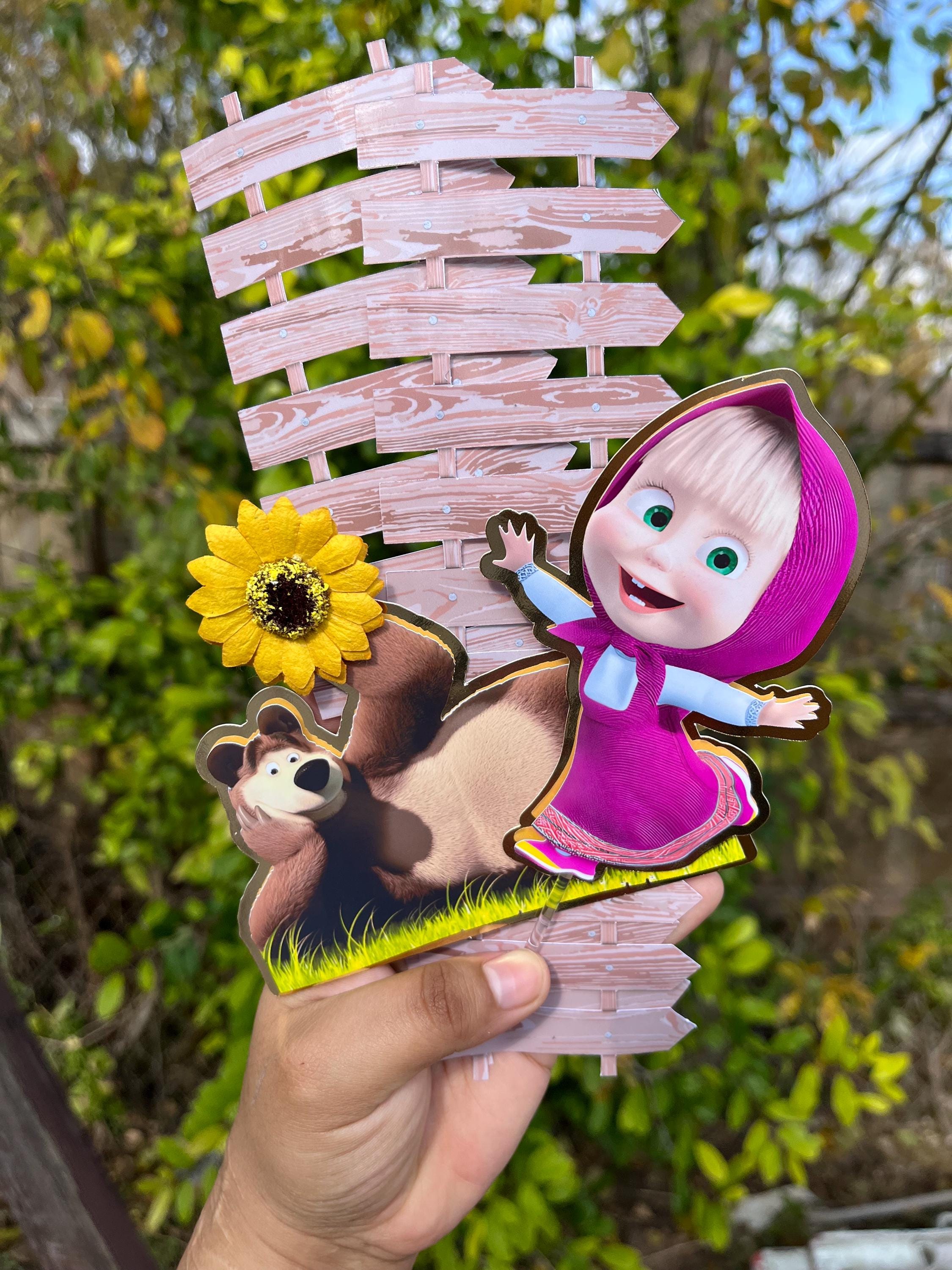 Masha and the Bear Inspired Cake Topper Package . Cake Toppers . - Etsy ...