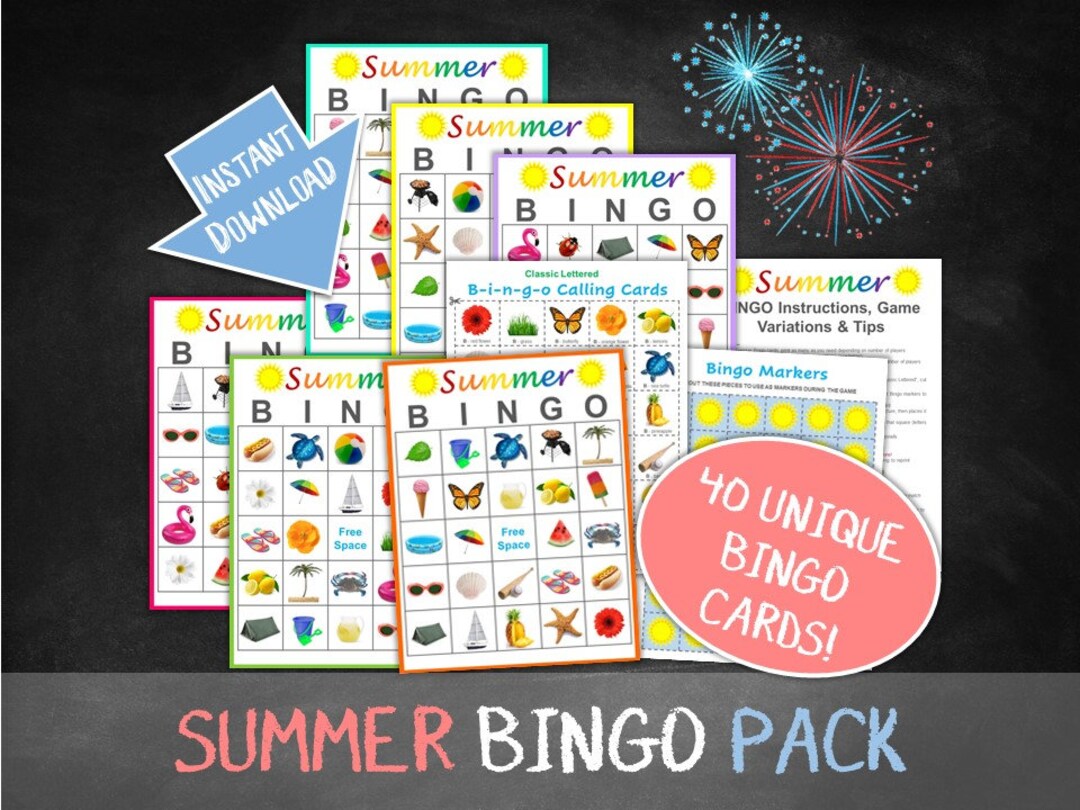 Summer BINGO Pack / Fun Summer Game / Summer Classroom Game / Kids ...