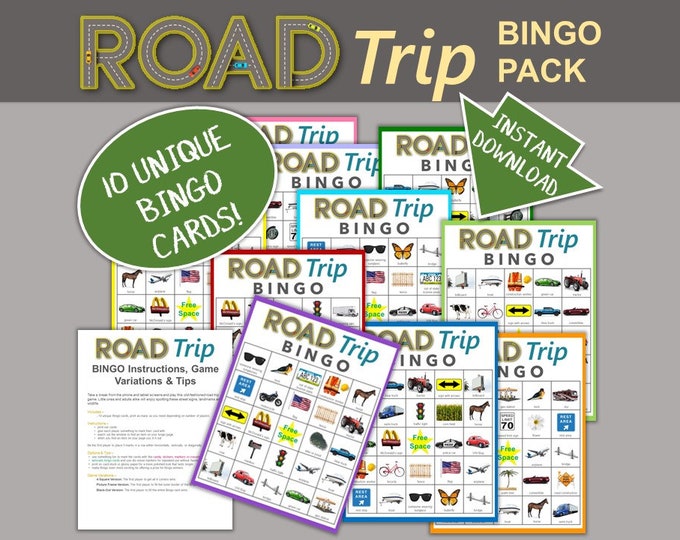 Printable Travel Games, Travel Bingo, Printable Travel Bingo, Travel ...