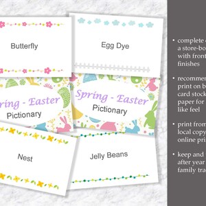 Spring Easter Pictionary I Printable Cards I DIY Party Games | Etsy
