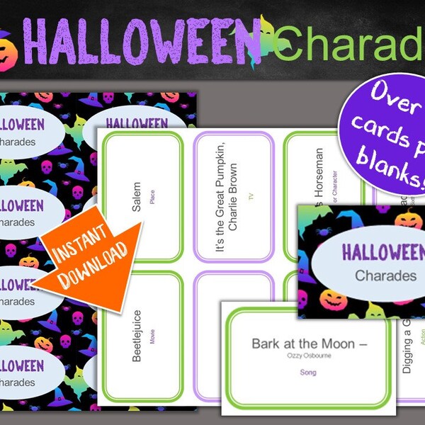 Family Charades Cards - Etsy
