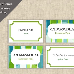 Charades Expansion Pack | Printable Cards | DIY Party Games | Family ...