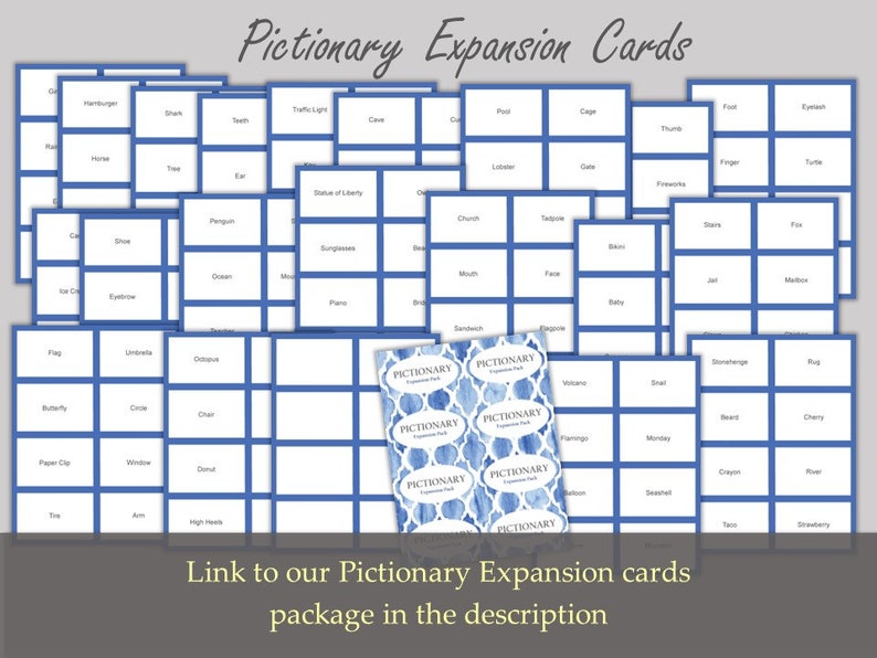 Charades Expansion Pack | Printable Cards | DIY Party Games | Family ...