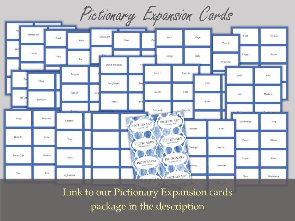 Charades Expansion Pack | Printable Cards | DIY Party Games | Family ...