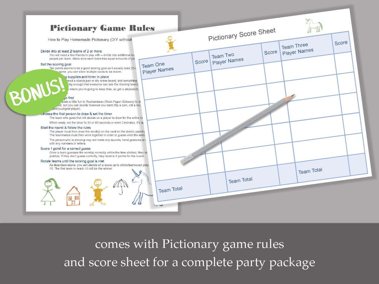 Spring Easter Pictionary I Printable Cards I DIY Party Games - Etsy