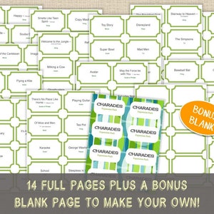 Charades Expansion Pack | Printable Cards | DIY Party Games | Family ...