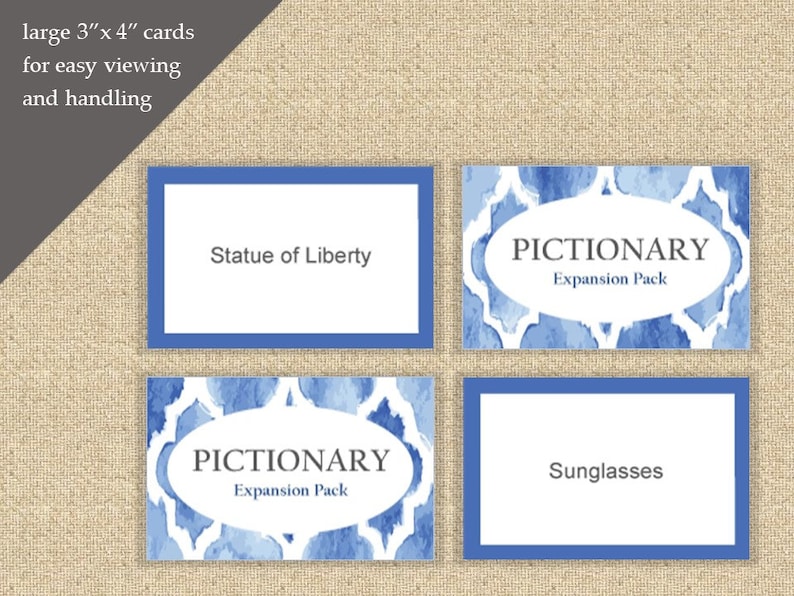 Pictionary Expansion Pack | Printable Cards | DIY Party Games | Family ...