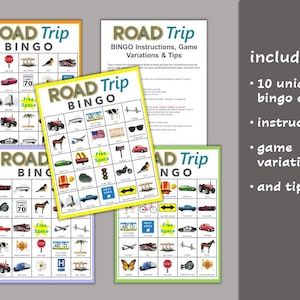 Road Trip Car BINGO Pack / Travel Bingo / Kids Car Games / Print at ...