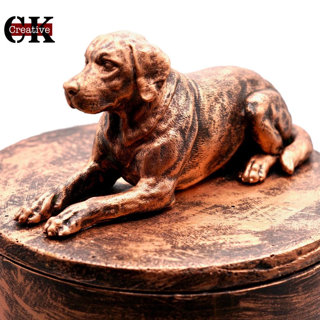 Labrador Urn - Bronze, Gold or Silver Color - Etsy UK
